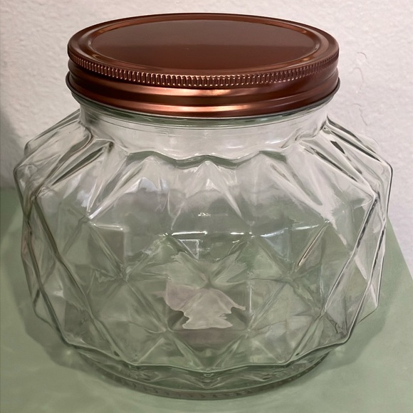 Kitchen | New Glass Jar With Copper Lid | Poshmark